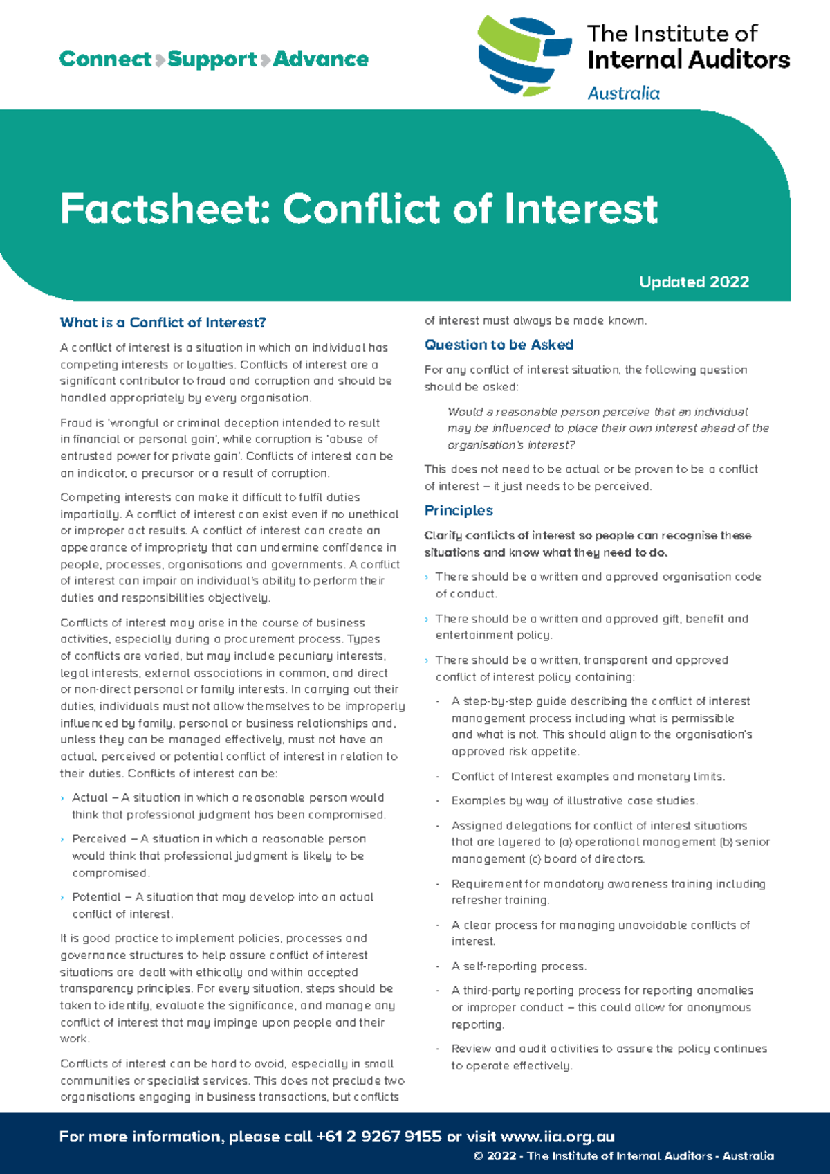Conflicts-of-interest - Factsheet: Conflict of Interest For more ...