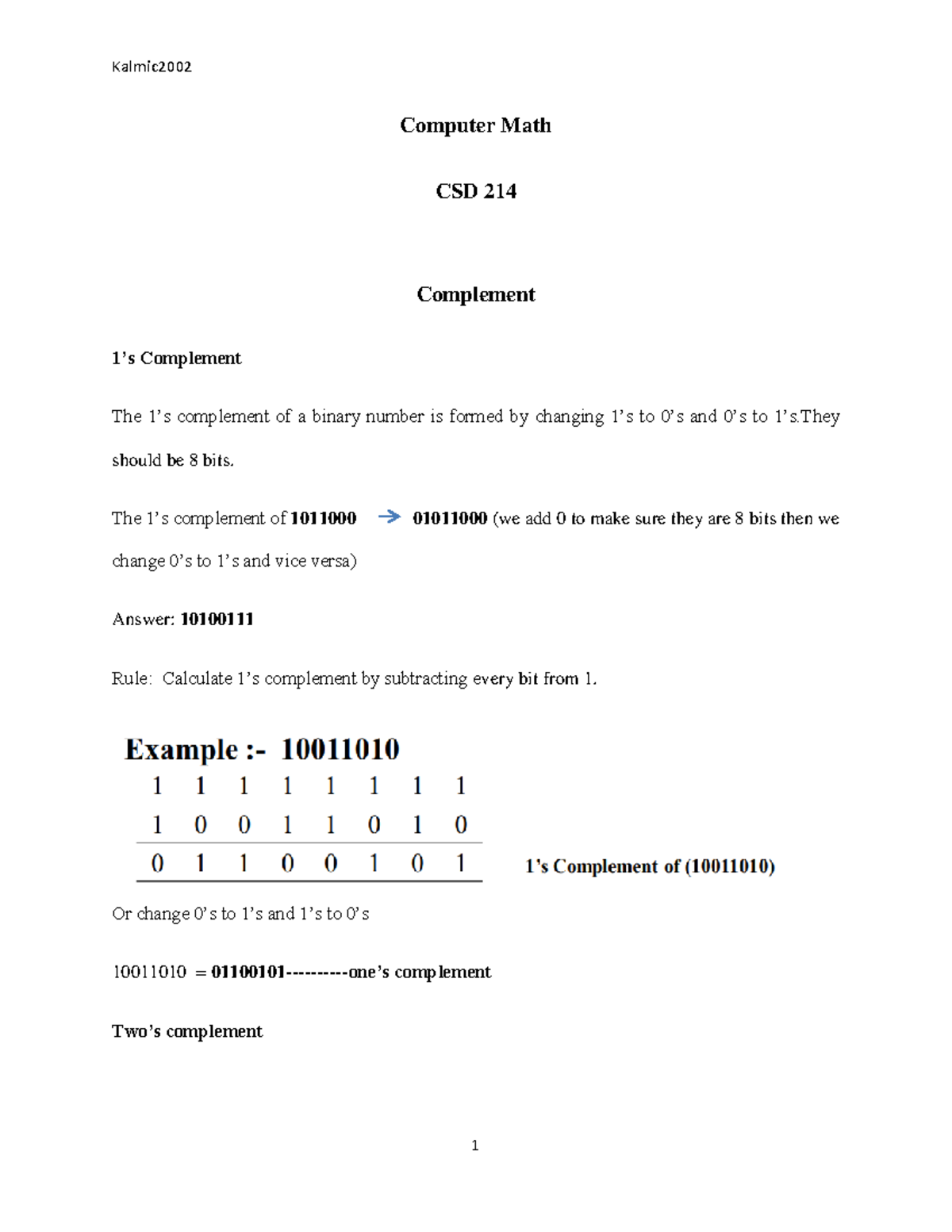 Mathnotes Logic 2024 - Simplified notes of computer math - Computer ...