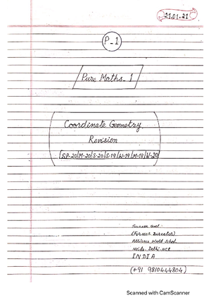 Vectors(Plane) Notes - 9709 pure math 3 - PLANES Equations of a Plane ...