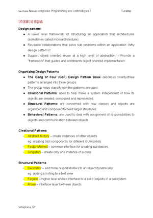 Overview of ASP.net- Week4(Lecture Notes) - Lecture Notes: Integrative ...