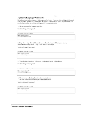 Setting Worksheet 1 - Name: - Studocu