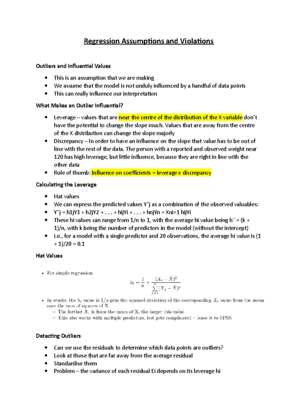 Regression Assumptions and Violations - Regression Assumptions and ...
