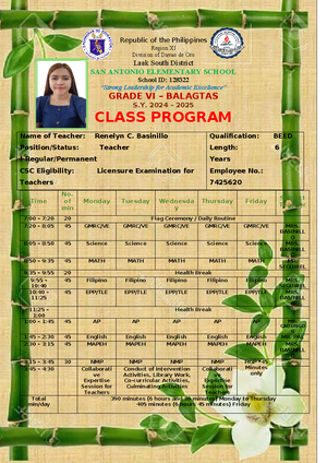 NRP -Q1-Week1 - NRP - LESSON SCRIPT School Grade and Section Name of ...