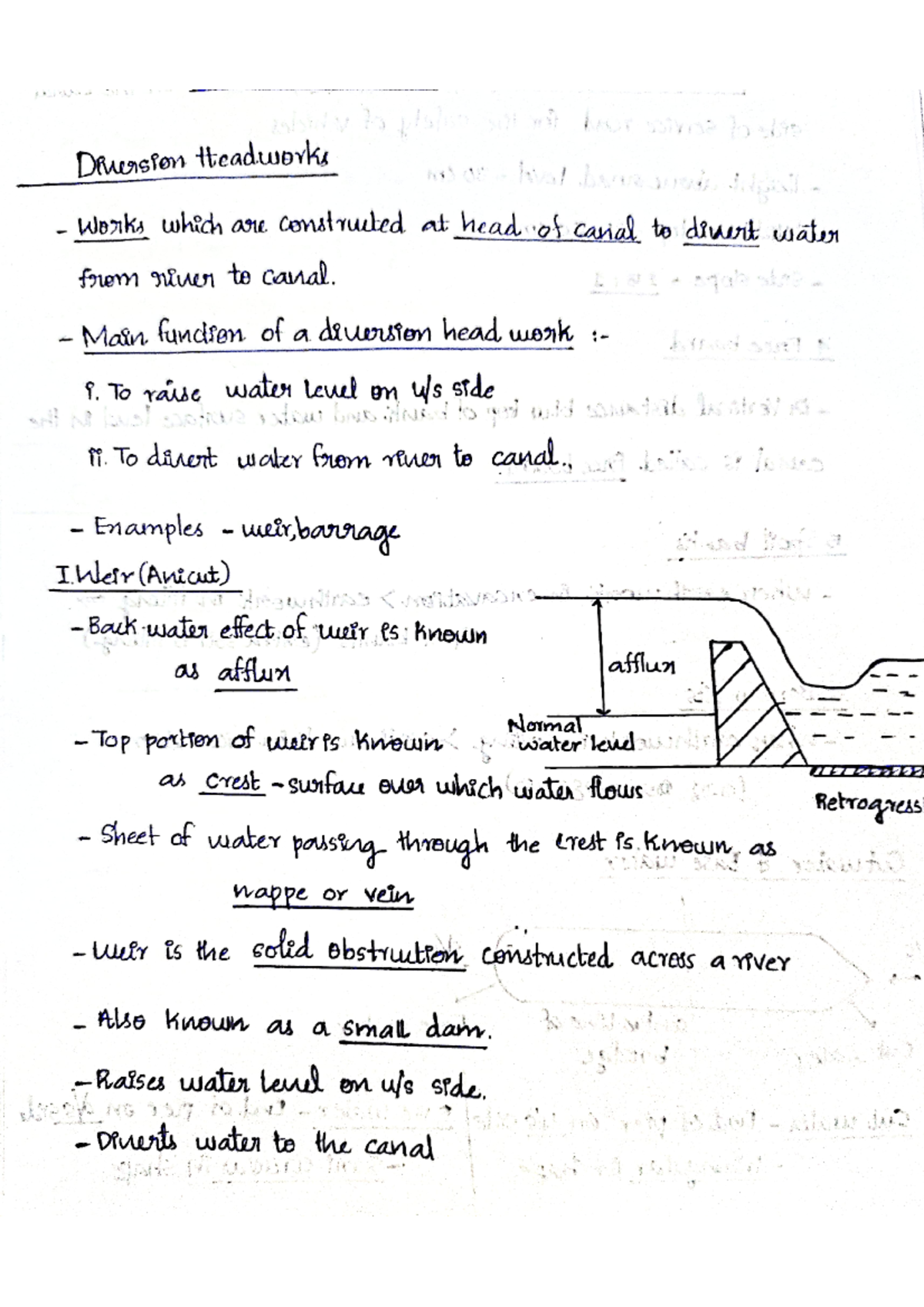 Diversion Headworks - Water Resources Engineering - Studocu