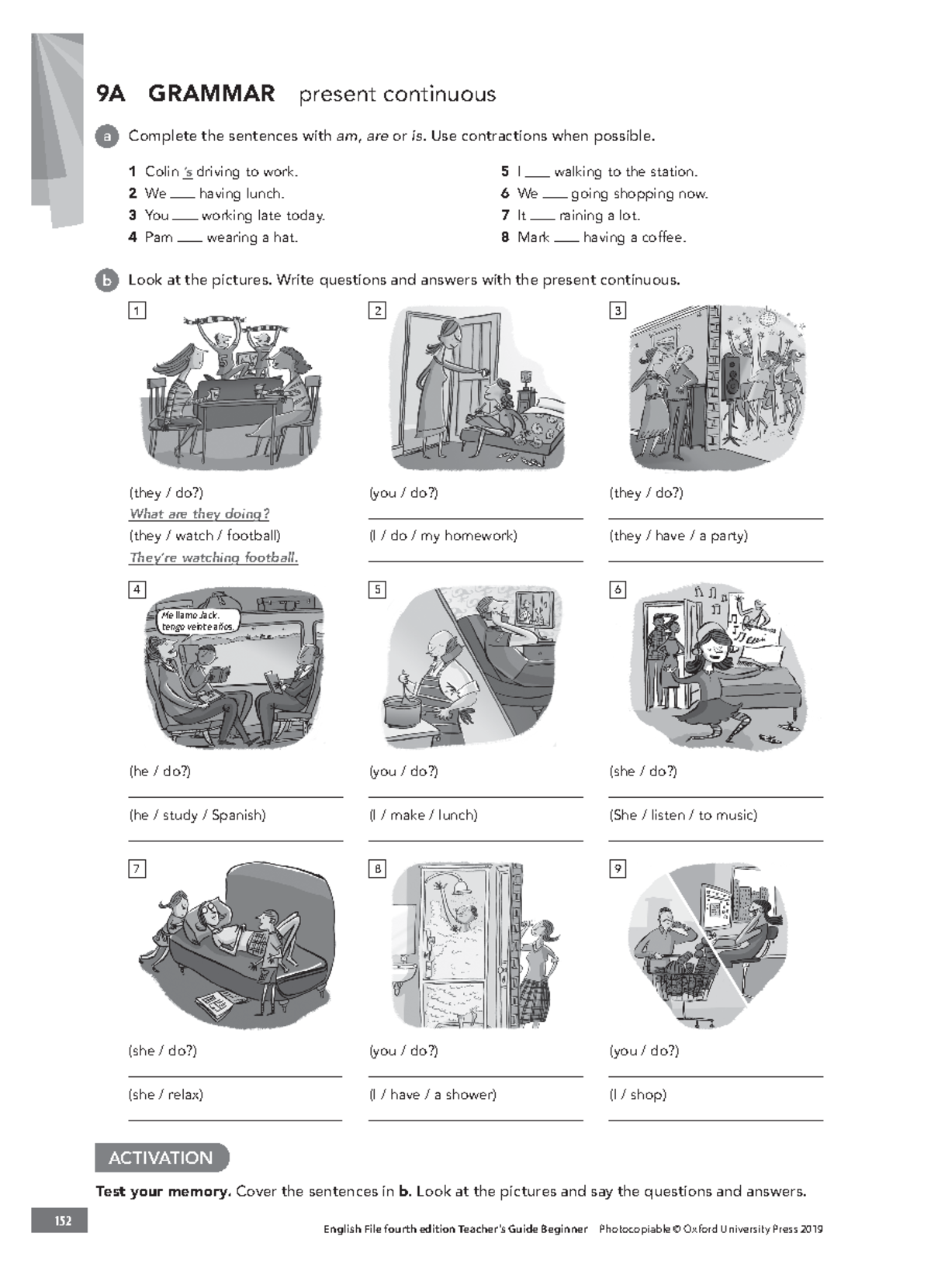 EF4E Beg Grammar 9A PCM - present continuous beginner practice - 152 ...