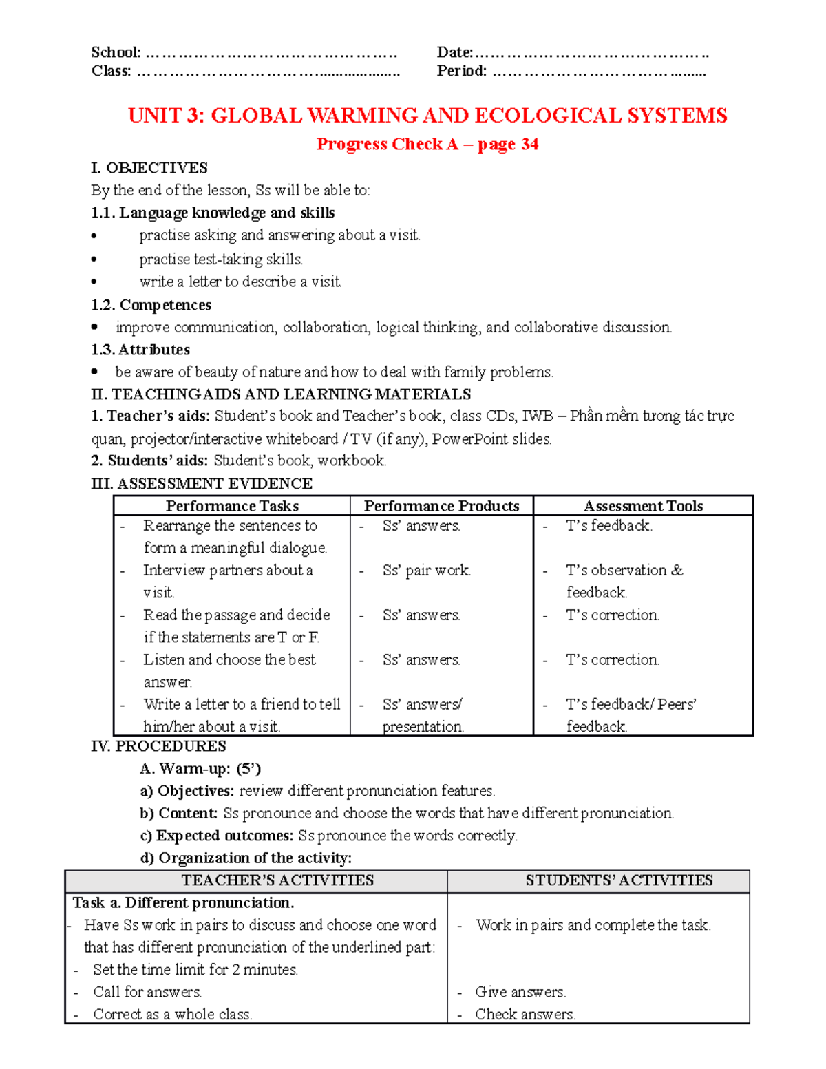 Progress Check A - Page 34 - School ...