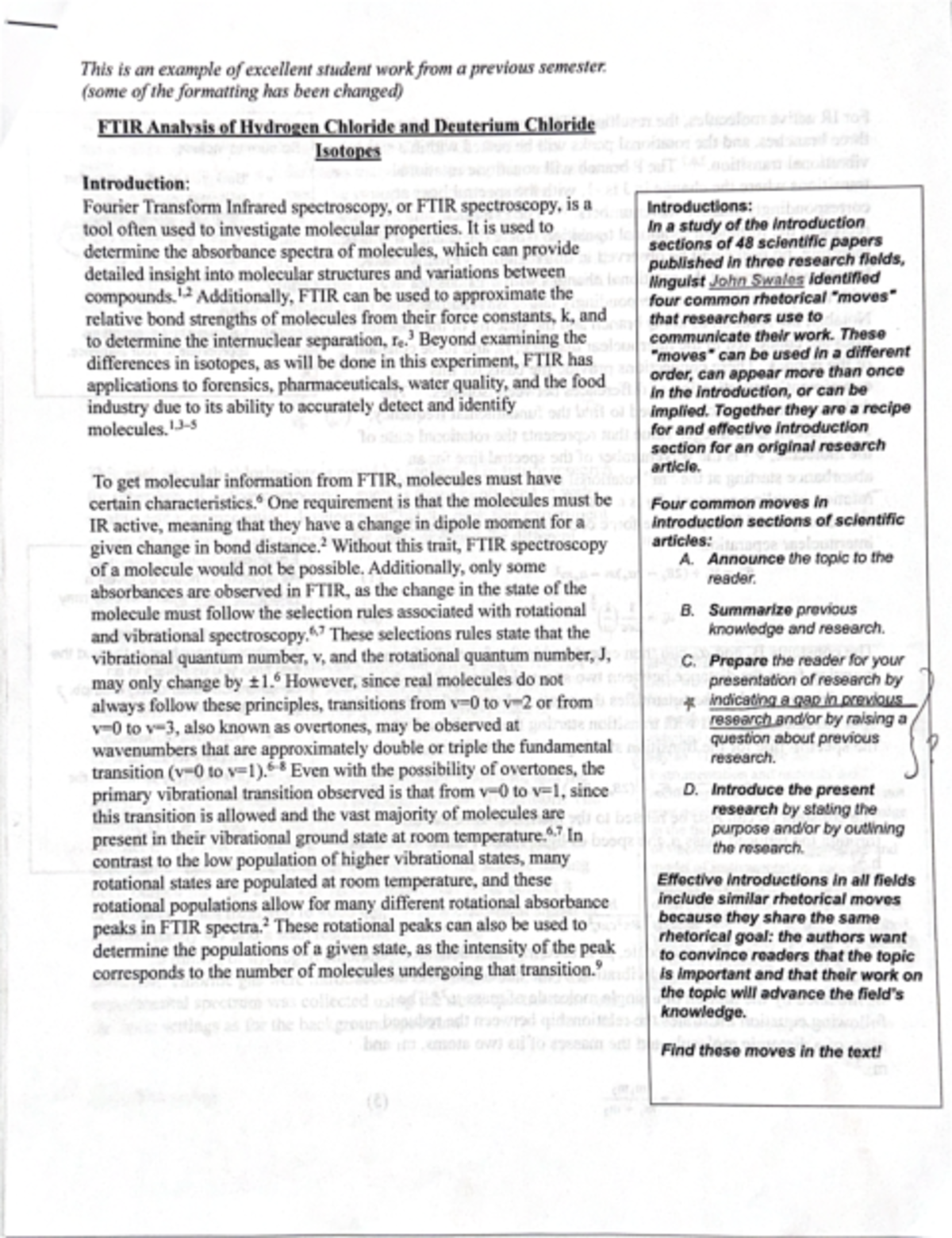Example Report CHEM 301L - Chem 103 - Studocu