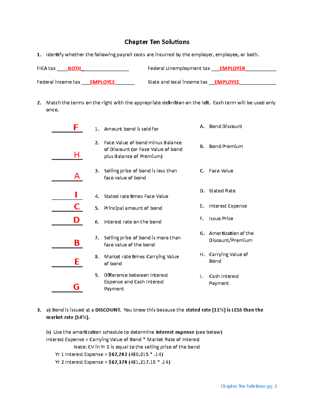 Additional Problems Chapter Ten - Solutions - Updated - Chapter Ten ...