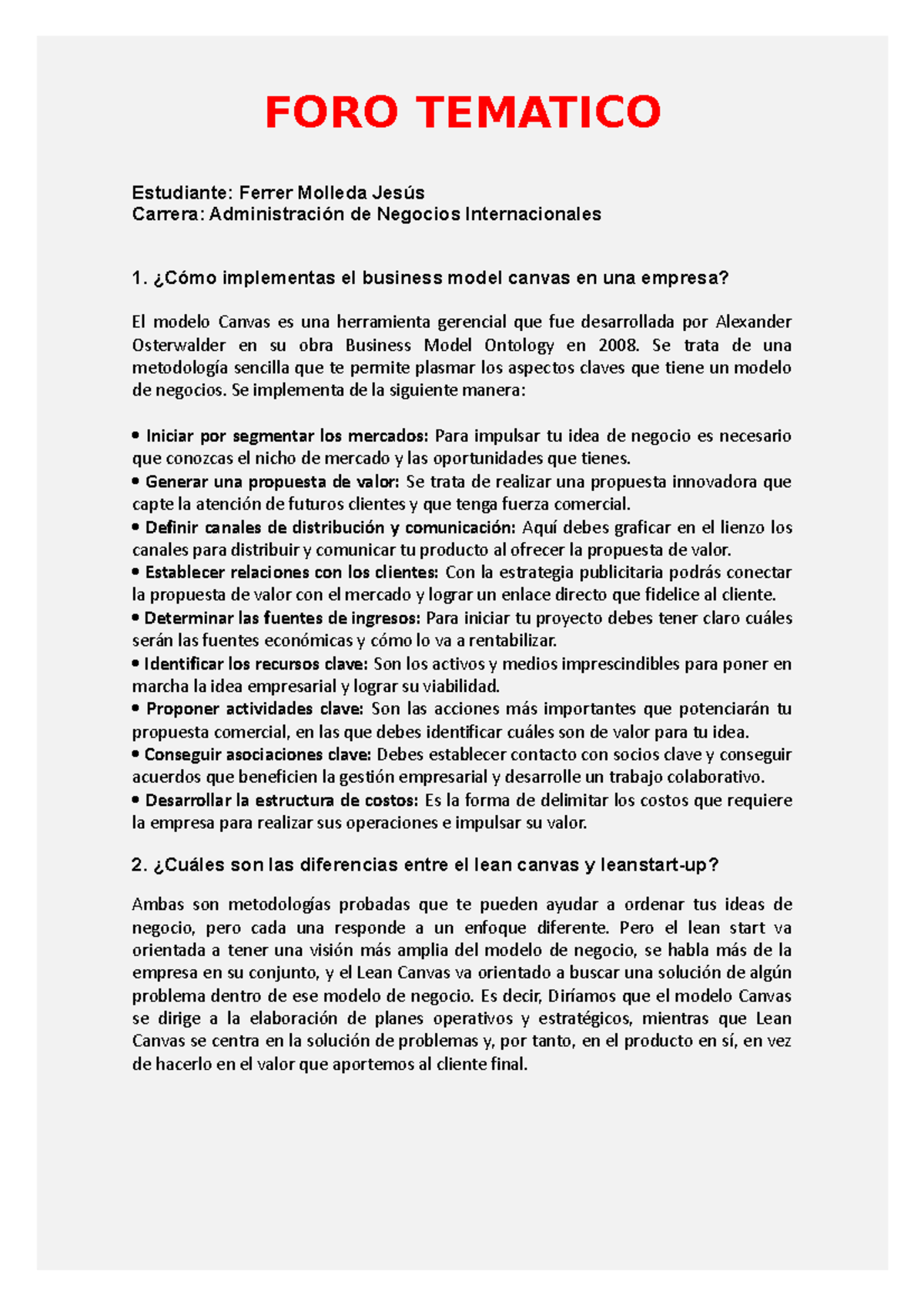 FORO Tematico - Design Thinking - FORO TEMATICO Estudiante: Ferrer ...