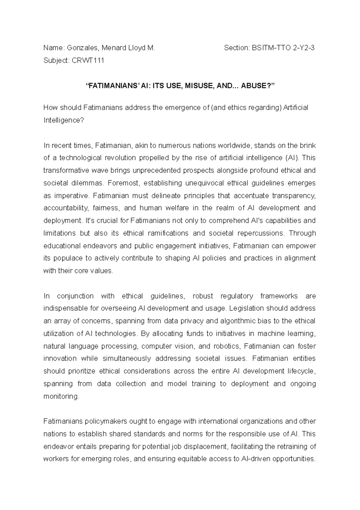 Gonzales Menard Week 10 Duo Assignment - Name: Gonzales, Menard Lloyd M ...