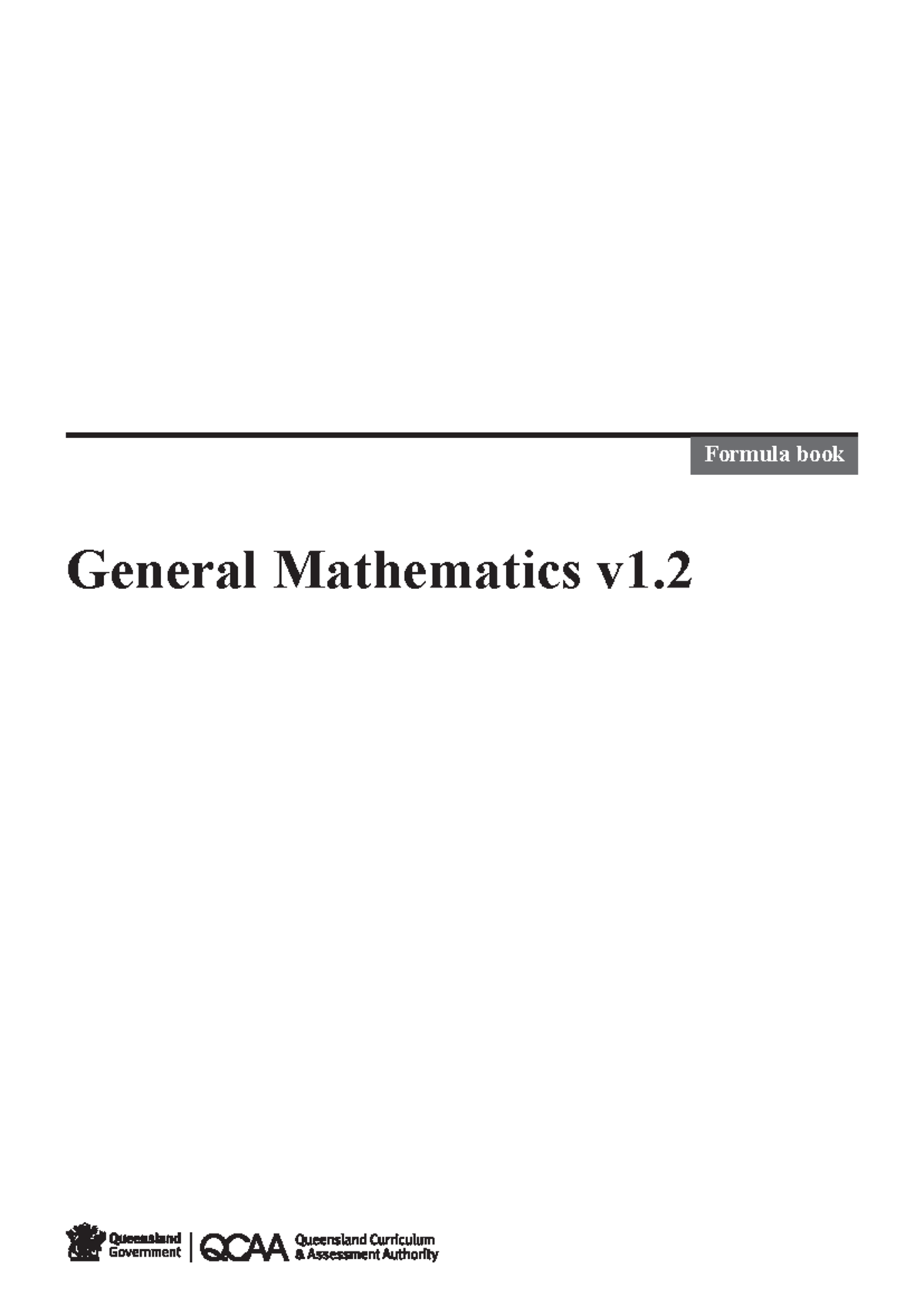 Snr maths general 21 formula sheet - Formula book General Mathematics ...