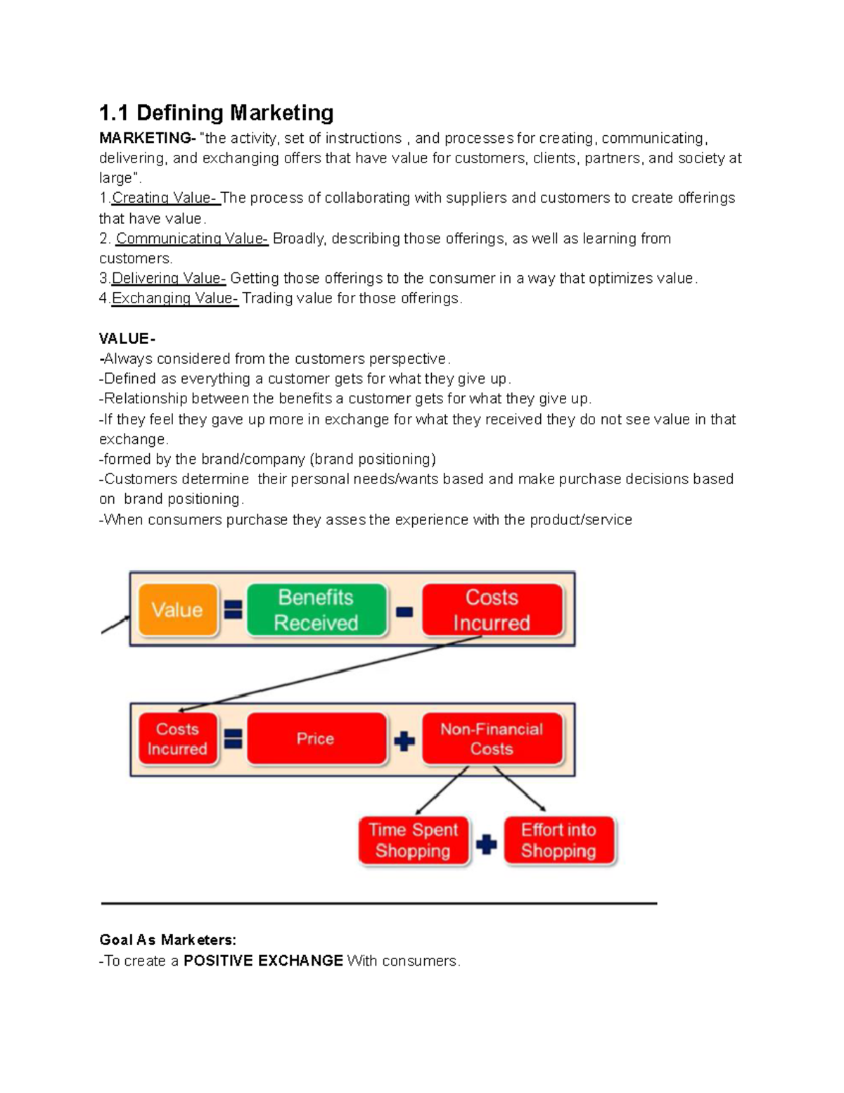Principles of Marketing - 1 Defining Marketing MARKETING- “the activity ...