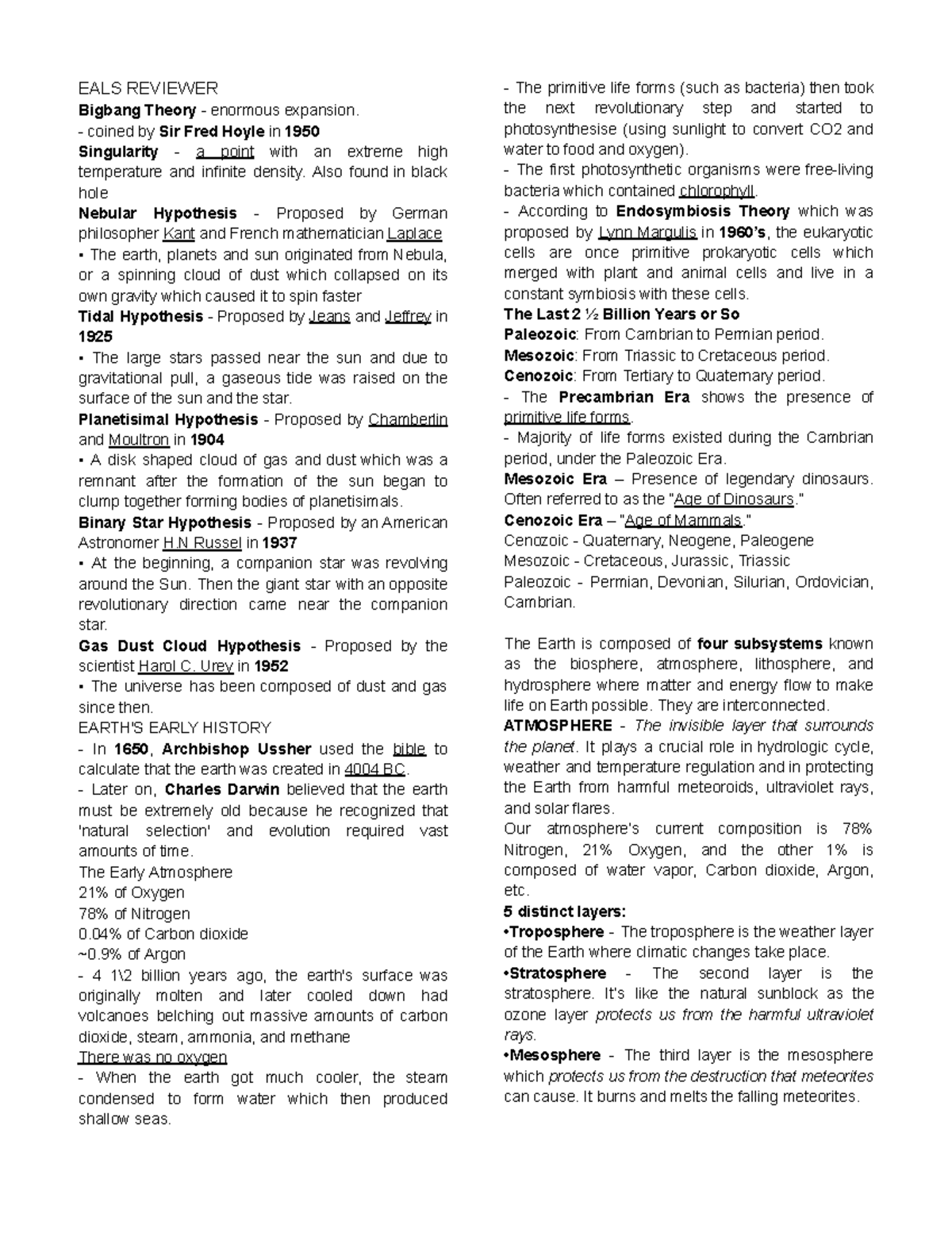 EALS- Reviewer - hshshshshsshhsshsh - EALS REVIEWER Bigbang Theory ...