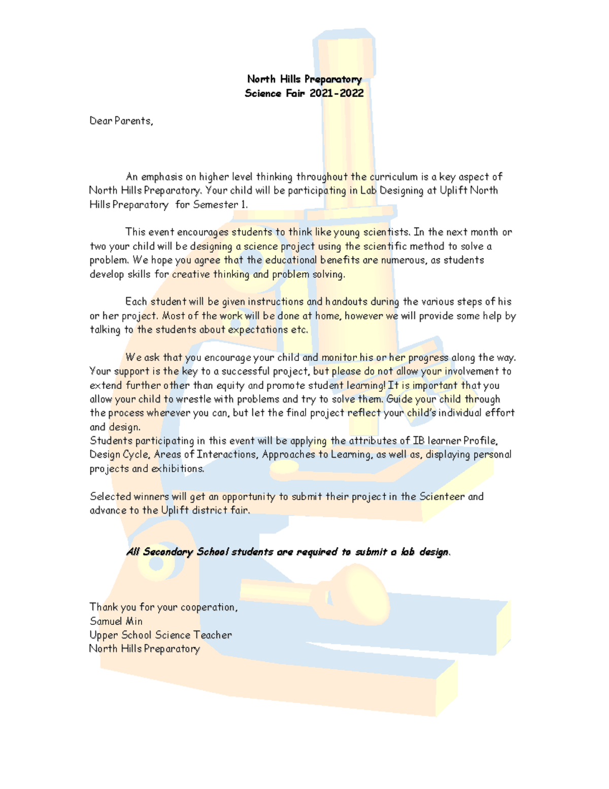 Science Fair Handout - North Hills PreparatoryNorth Hills Preparatory ...