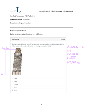 Fysika - Formelsamling - FYSIKA Nya Fysikalia Tabell- och formelsamling i fysik Elektronisk ...