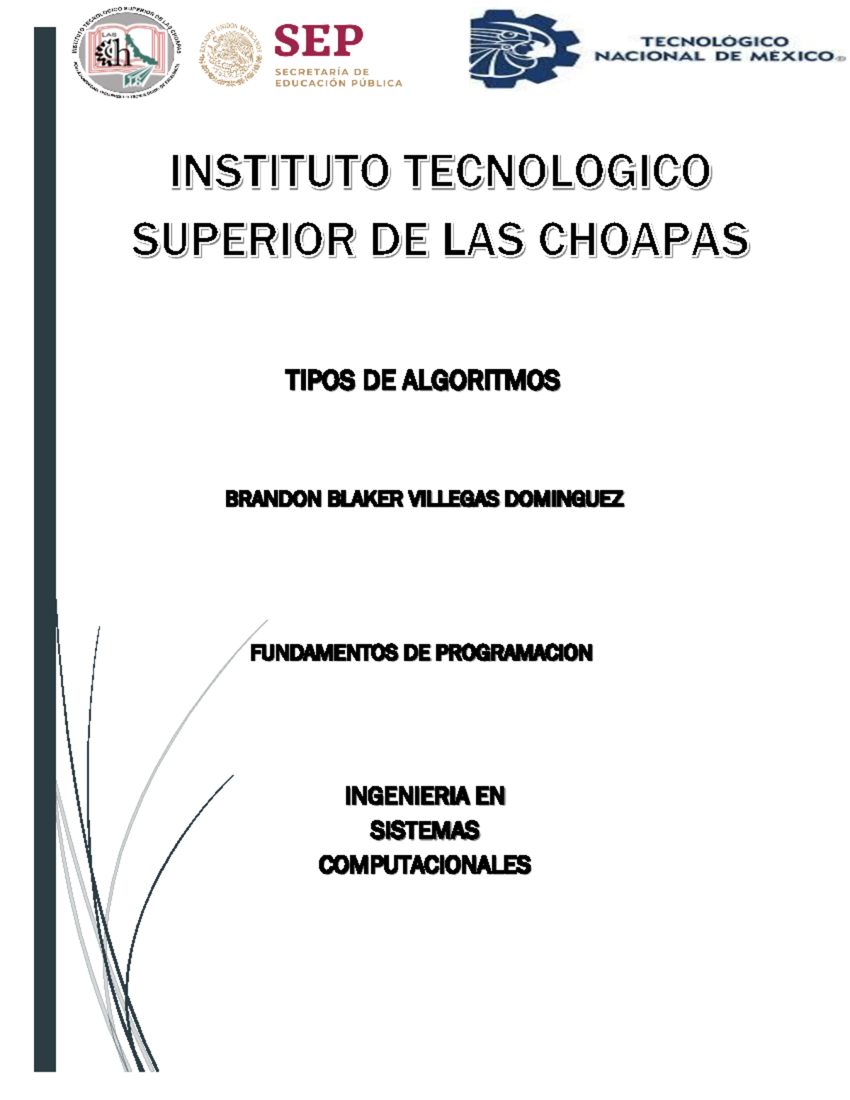 Fundamentos DE Programacion - ALGORITMOS DE PROGRAMACION Un algoritmo de programaciÛn en inform ...