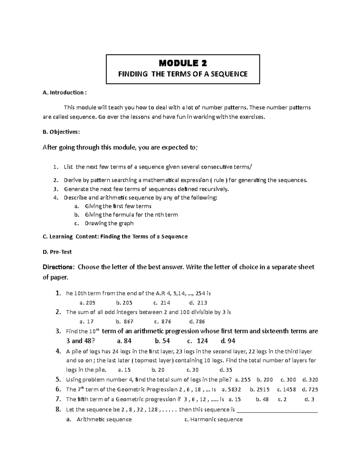 GE 4 Module 2 - jsbajhdijsim - A. Introduction : This module will teach ...