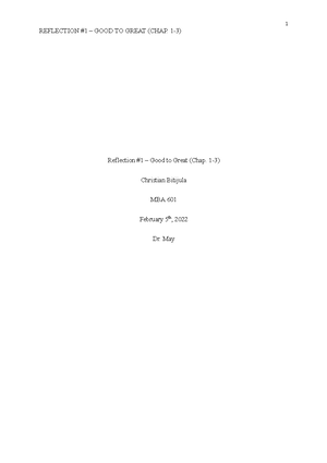 Reflection Paper WEEK Seven - Reflection #7 – Seven Pillars of Servant ...