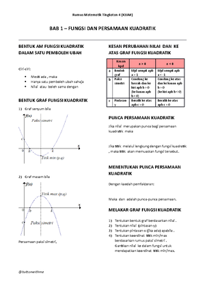Bab 1 Ubahan Bab 1 Matematik Tingkatan 5 Ubahan Kssm Rumus