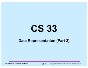 02CIntro 2X - class slides - CS 33 Introduction to C Part 2 Memory ...