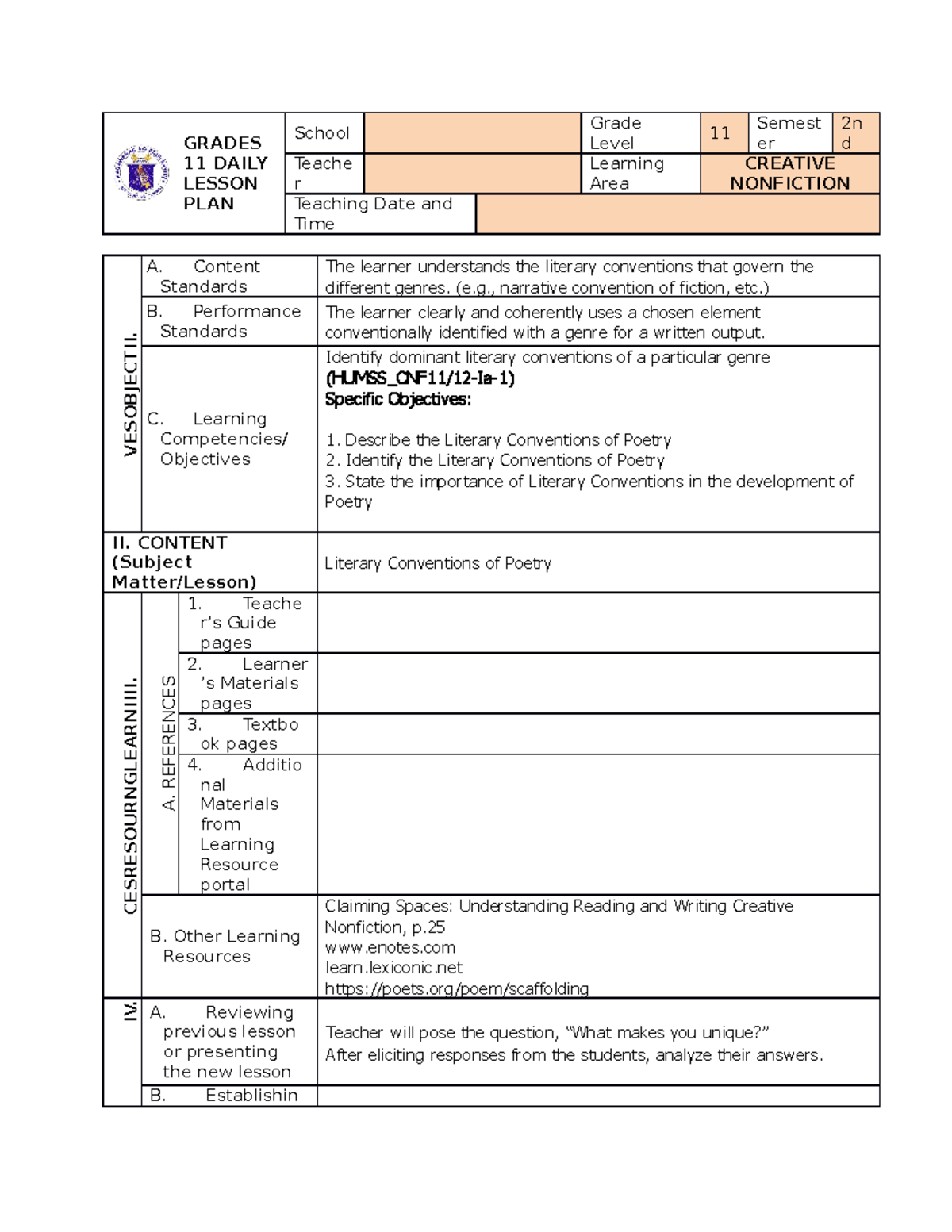 Deped dlp - I took Master in Education. The courses I enrolled is ...