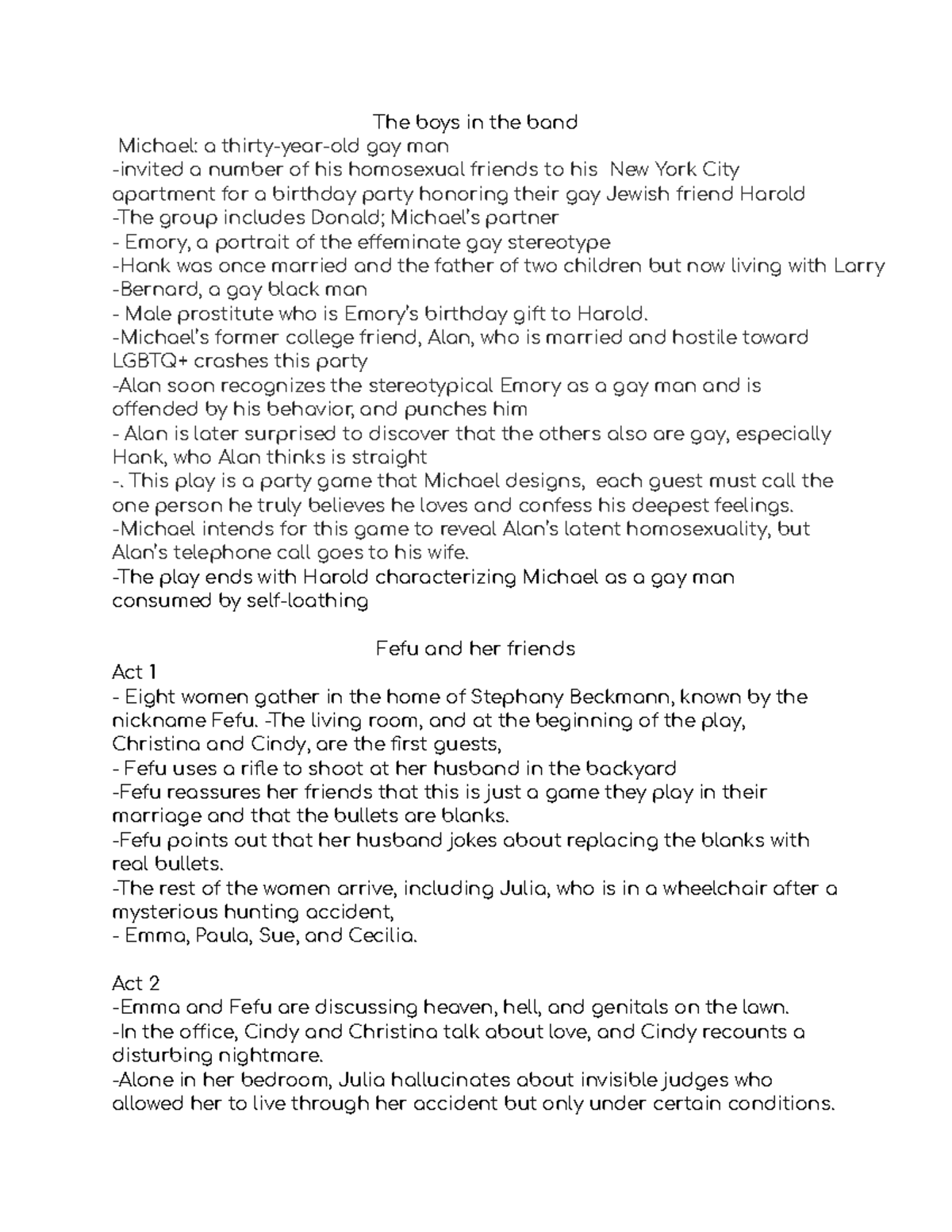 Play analysis play notes - The boys in the band Michael: a thirty-year ...