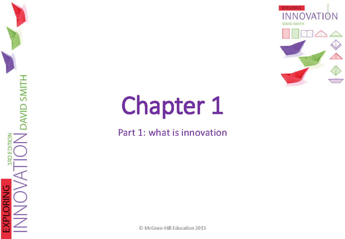 Chapter 1 - BB - Zimbini - Chapter 1 Part 1: what is innovation ...