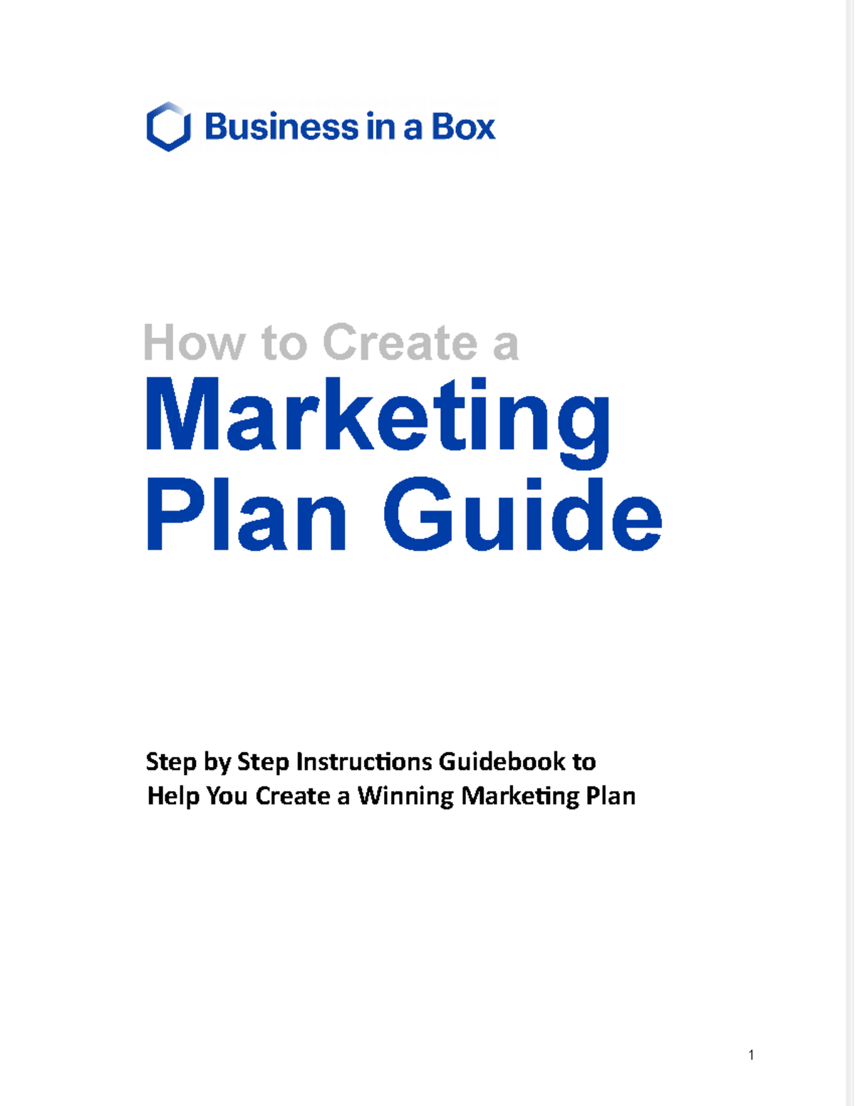 How to create a marketing plan guidebook D12534 - How to Create a ...