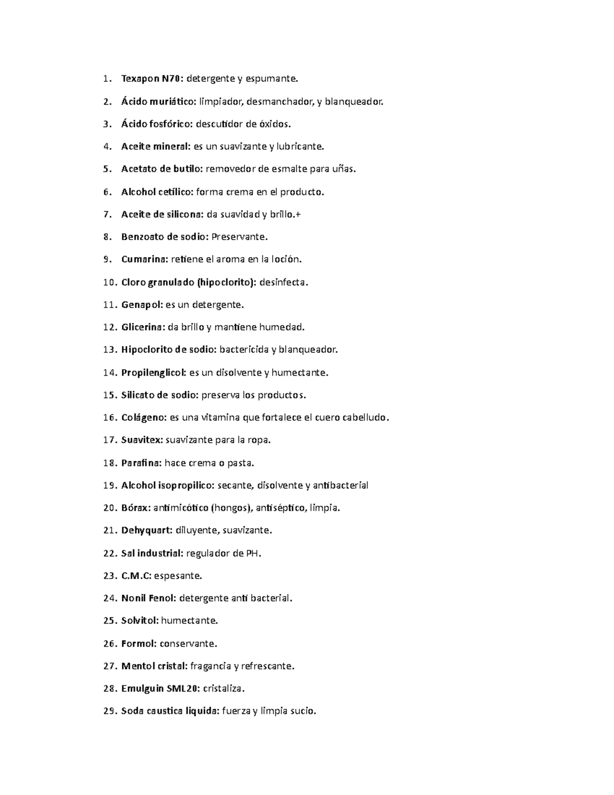 YOUTUBE123 quiminca esa - Texapon N70: detergente y espumante. Ácido ...