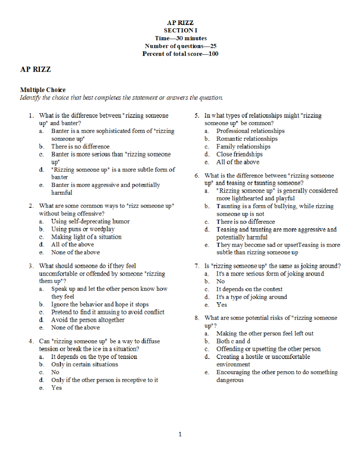 AP rizz exam - tested - GEOG 38325 - Studocu