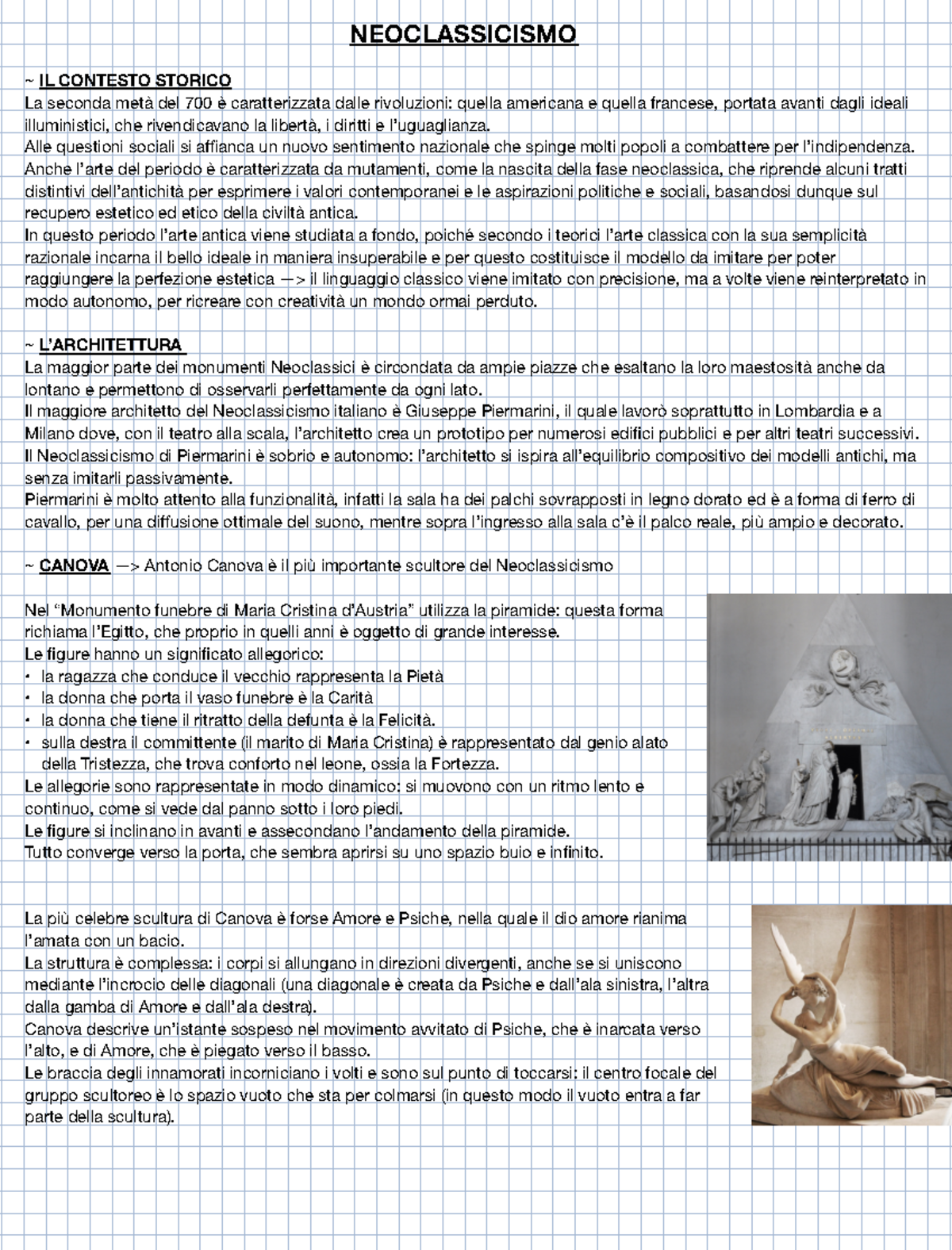 Il neoclassicismo - Opere principali di movimenti artistici ...