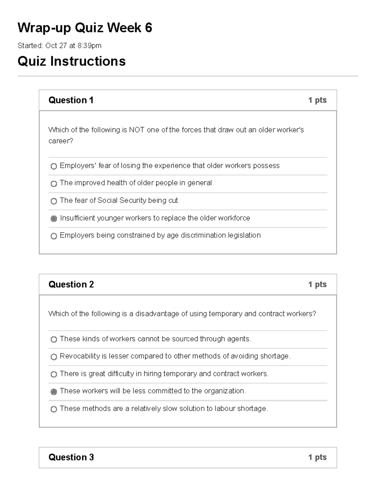 Quiz Wrap-up Quiz Week 6 - Wrap-up Quiz Week 6 Started: Oct 27 at 8 ...
