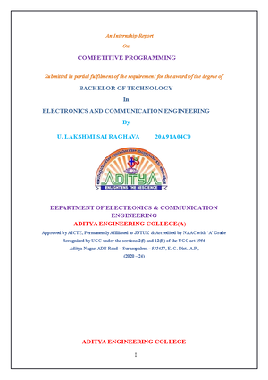 INP 20A91A0463 - i An Internship Report On DATA SCIENCE WITH PYTHON ...