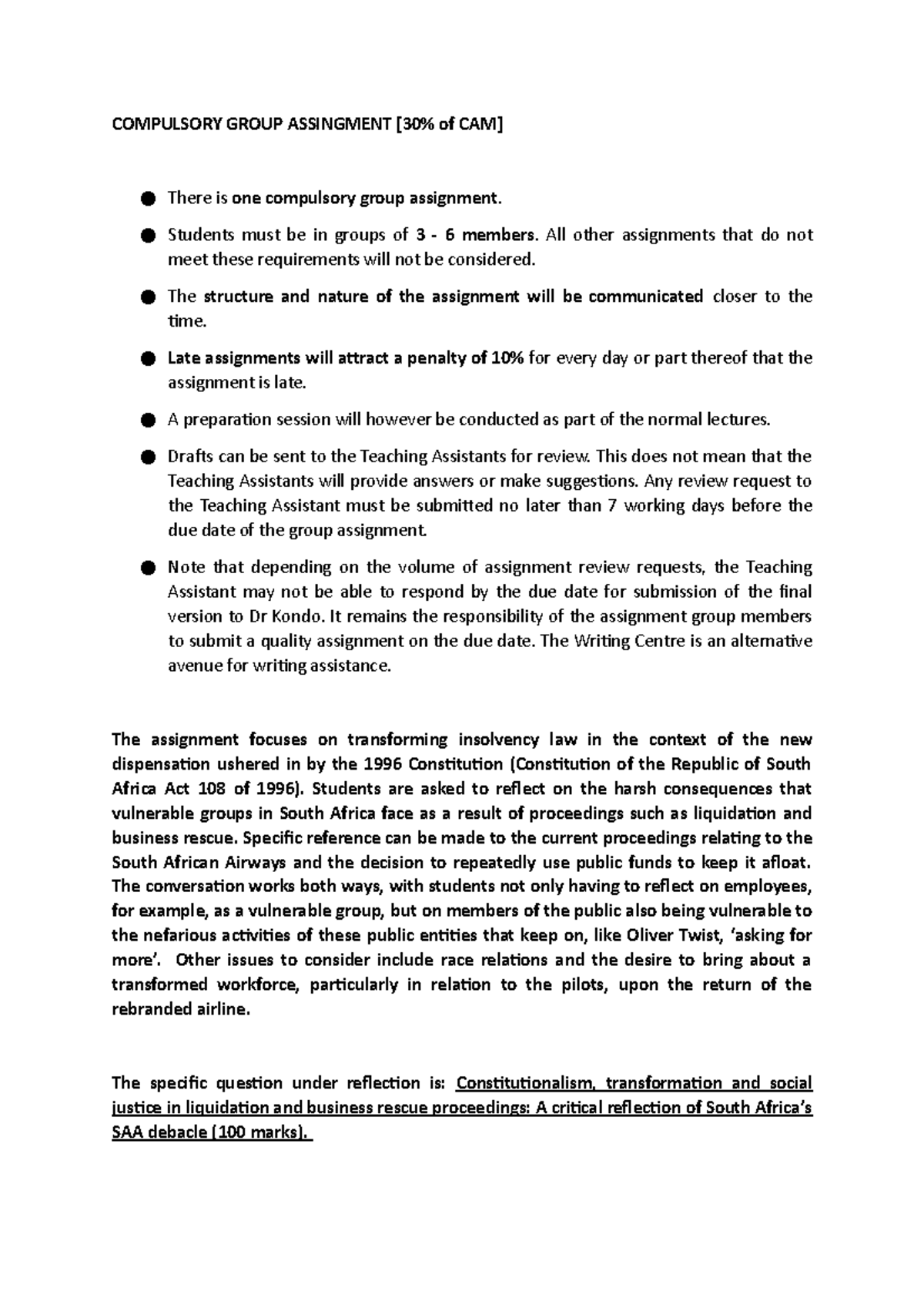 INS Assignment 2021 - COMPULSORY GROUP ASSINGMENT [30% of CAM] There is ...