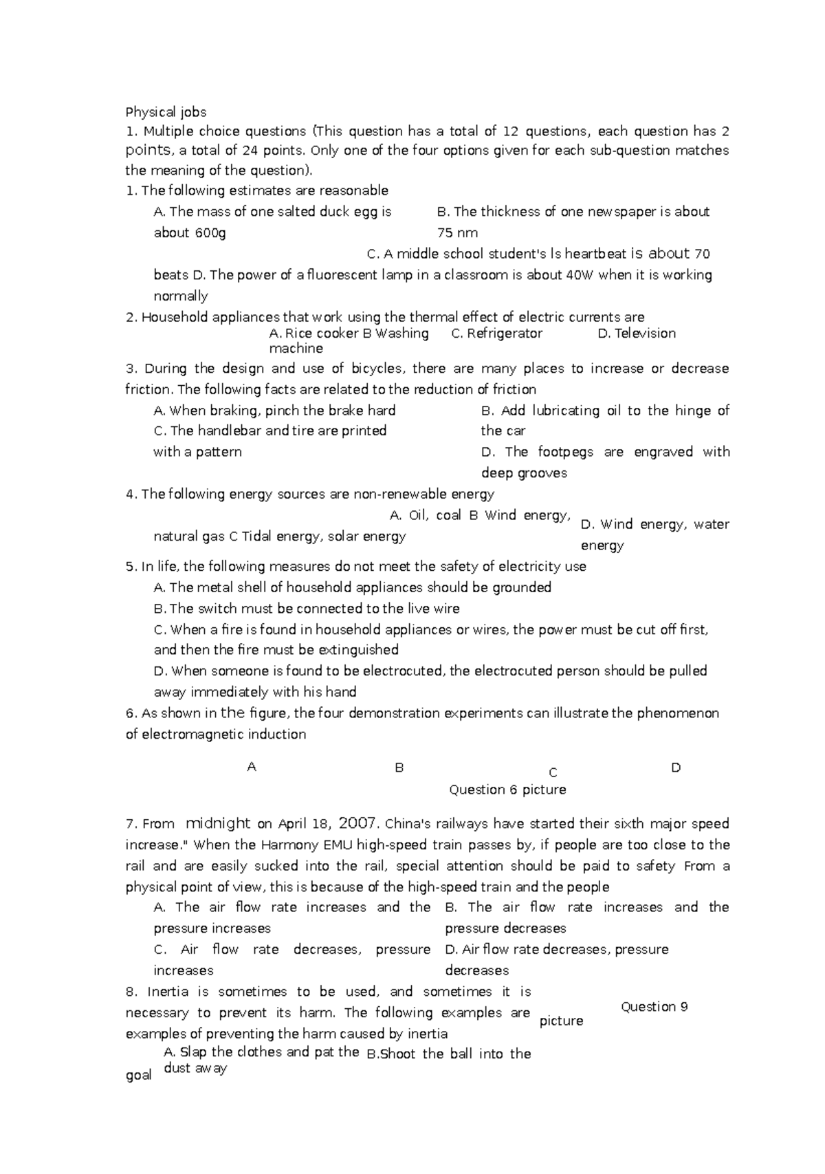 Physical jobs - Summary of Physics Exercises - Physical jobs 1 ...