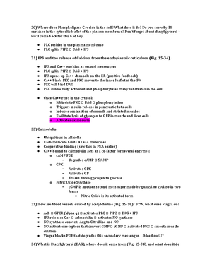 Exam 4 Study Guide - Cayley LeBlanc Spring 2019 BIOL 3090 Exam 4 Study ...