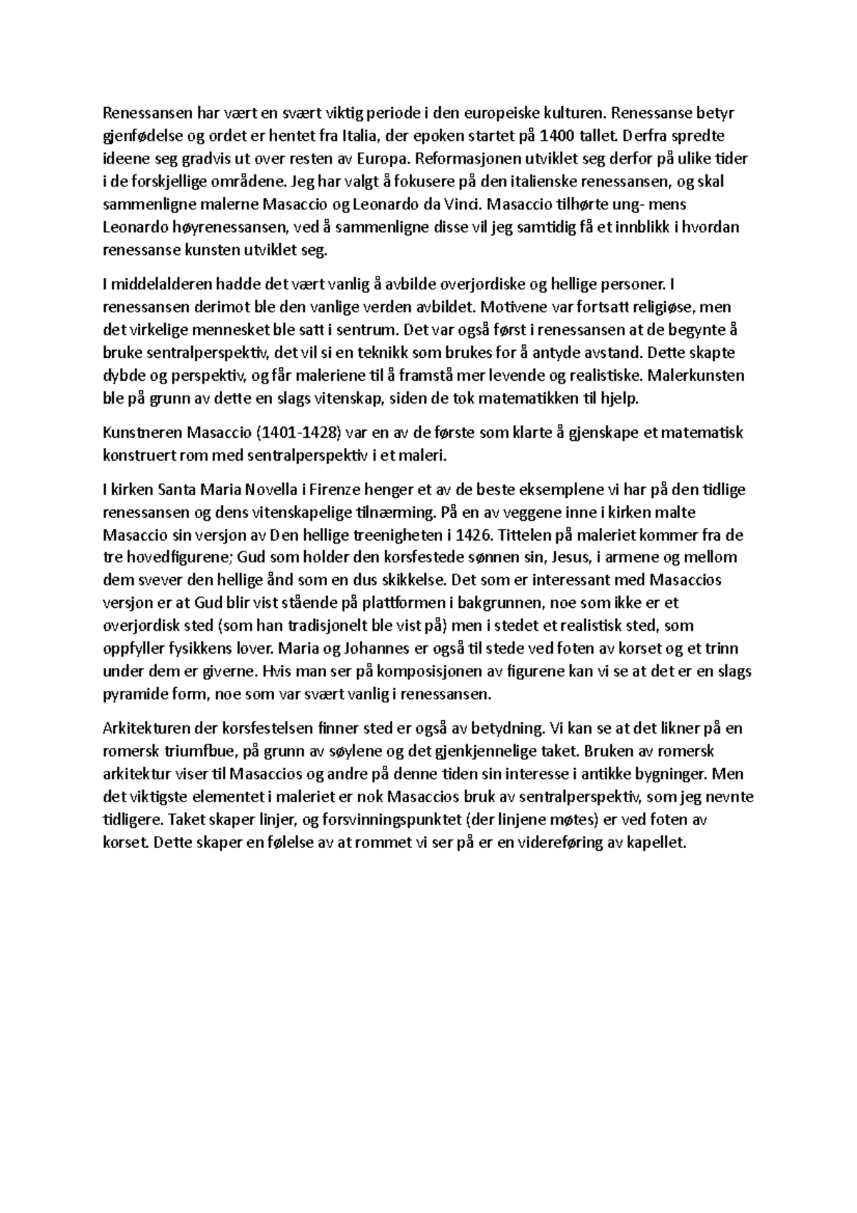 Renessanse kunst manus - Renessansen har vært en svært viktig periode i ...