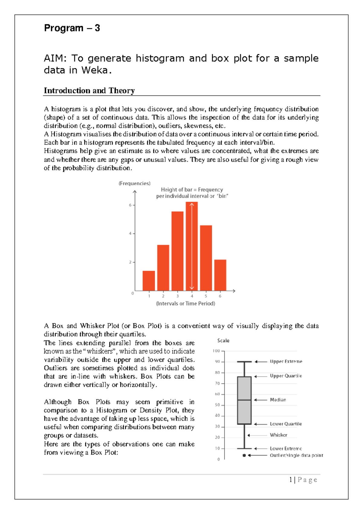 Lab 3 Hist And Box - Lab 3 Hist And Box - Program – 3 1 | P a g e AIM ...