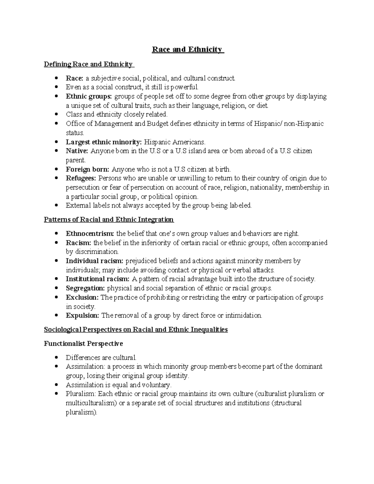 Sociology- Race and Ethnicity - Race and Ethnicity Defining Race and ...