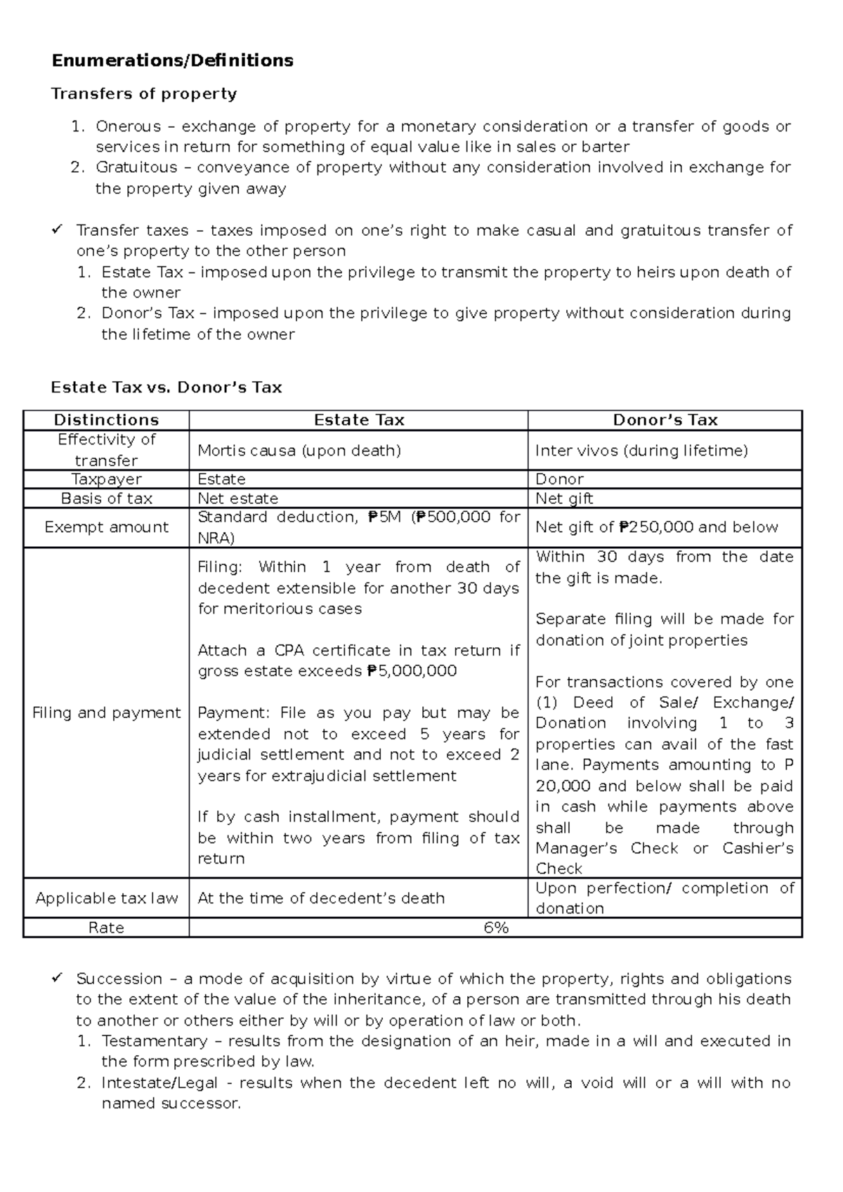 Transfer-Taxes 1 - Enumerations/Definitions Transfers of property ...