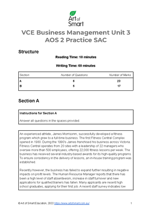2018 Unit 3 AOS1 SAC Questions - Unit 3 Chemistry SAC 1- A comparison ...