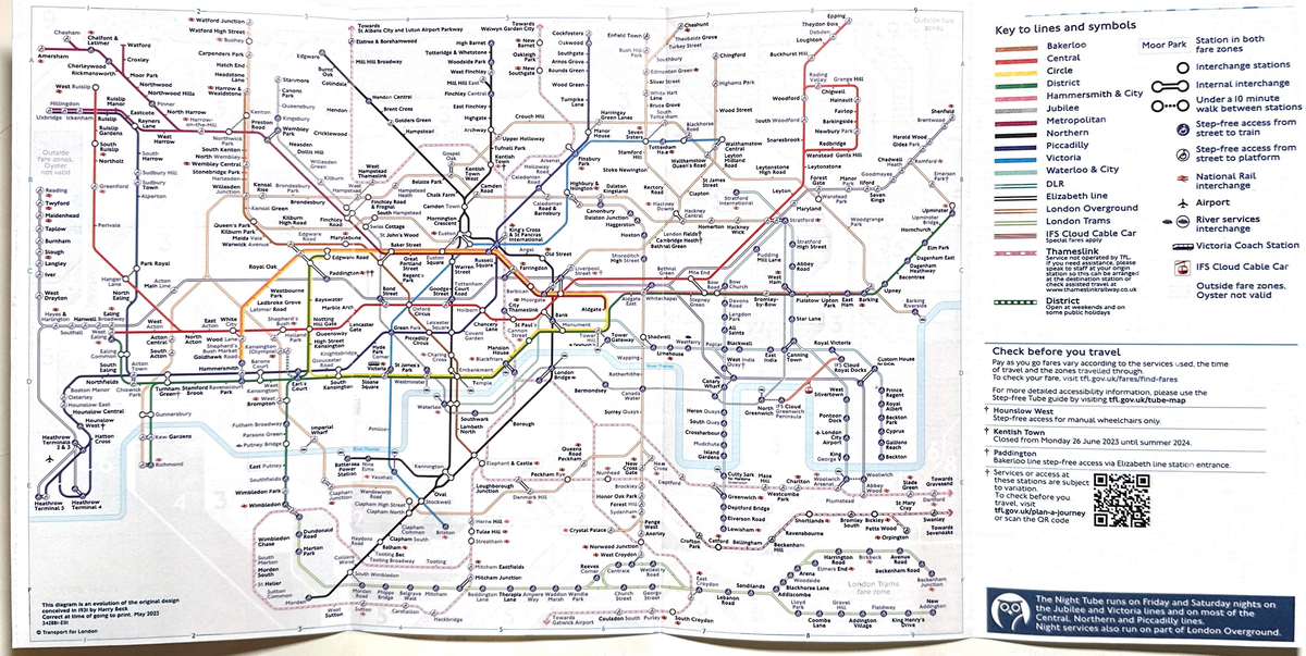 Tfl - a map - Epping Watford Junction Towards Towards Cheshunt Theydon ...
