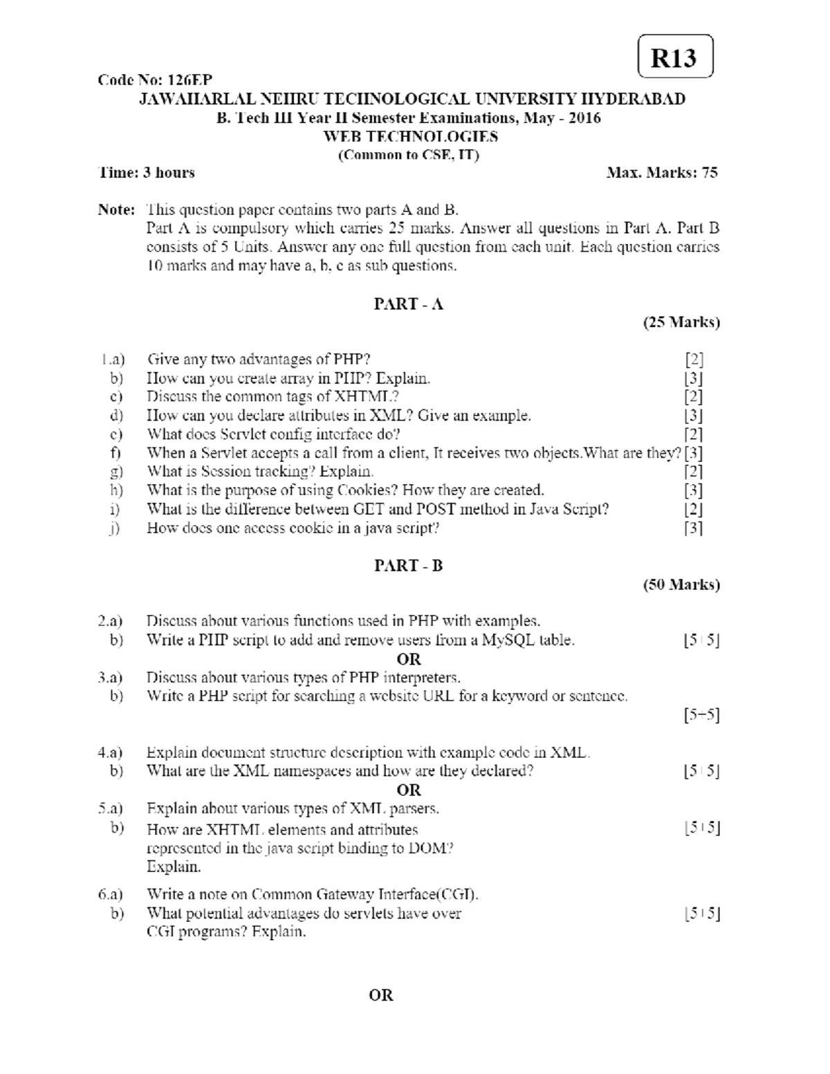 WT-QP-2 - notes - Web Technology - Studocu