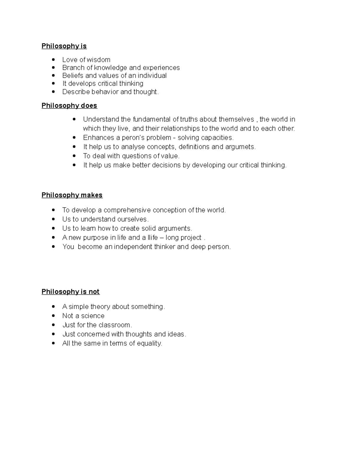 Philosophy-ass - Assignment - Philosophy is Love of wisdom Branch of ...