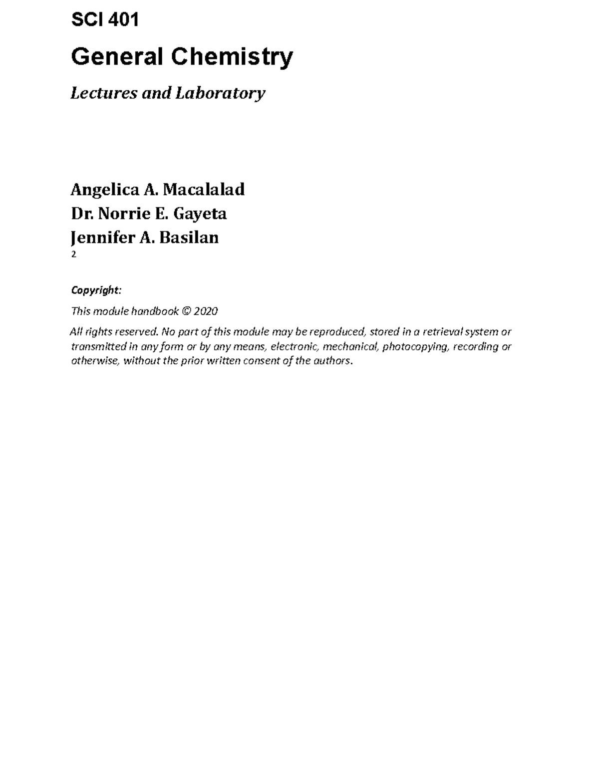 Sci 401 general chemistry module without edits 2 - SCI 401 General Chemistry Lectures and ...