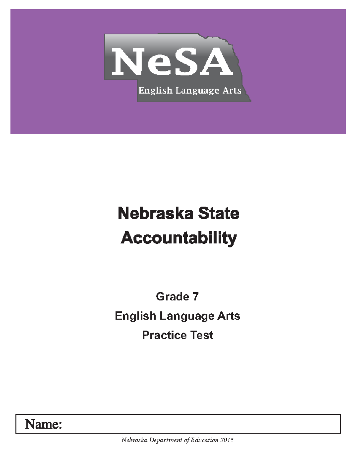 ELA Grade 7 Practice Test - English Language Arts Grade 7 English ...