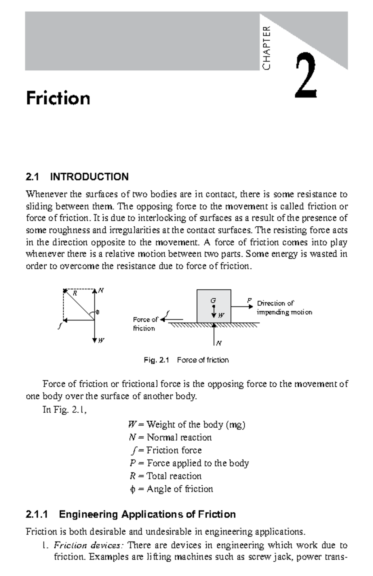 41 Sample Chapter - C hnk - 2 Whenever the surfaces of two bodies are ...