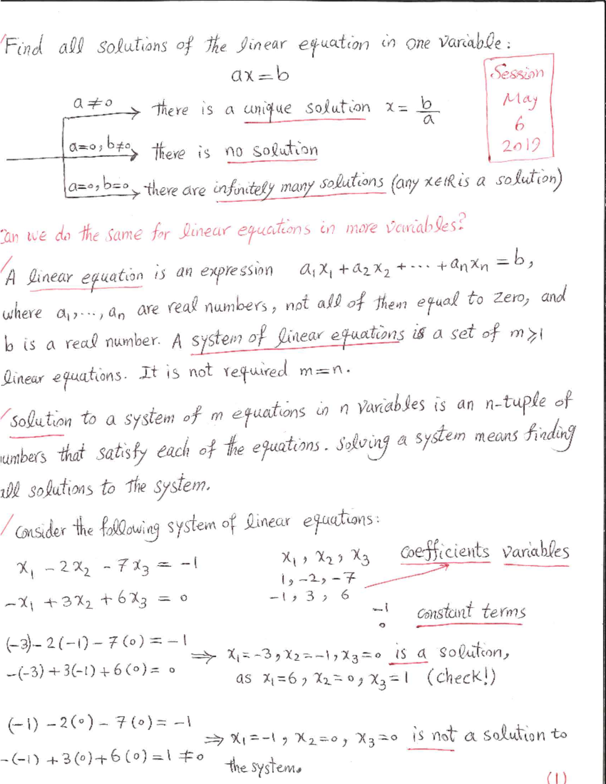 Systems Of Linear Equations - MATH 211 - Studocu