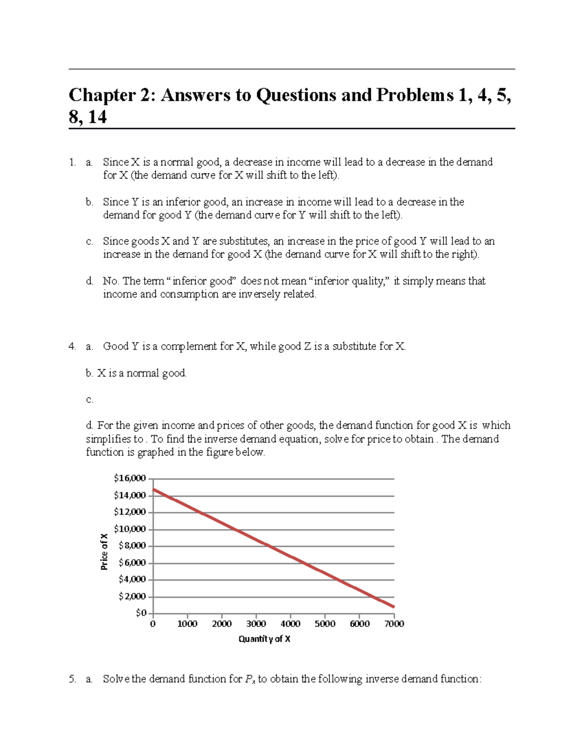 9th edition Chapter 02 Practice Problems - Chapter 2: Answers to Questions and Problems 1, 4, 5 ...