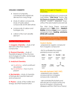 Properties and Qualitative Analysis Of Organic Compounds - Organic ...